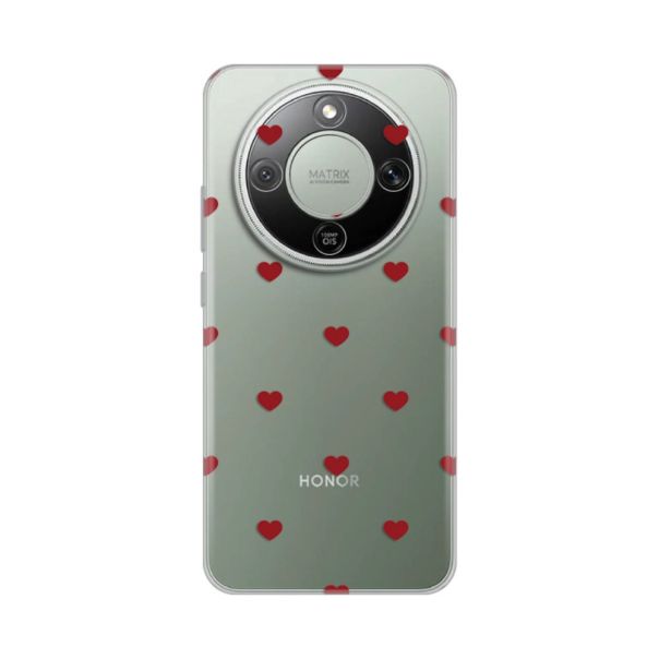 Maska za Honor Magic 8 Lite Red Hearts Silikonska Print