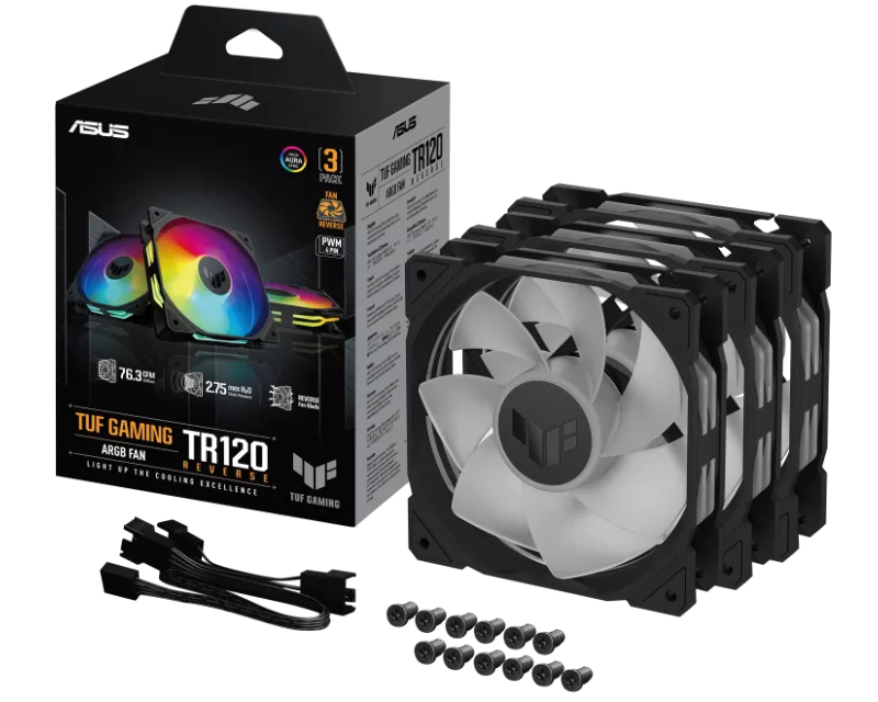 ASUS TUF GAMING TR120 ARGB REVERSE BLACK 3IN1 ventilatorID: EK000843547