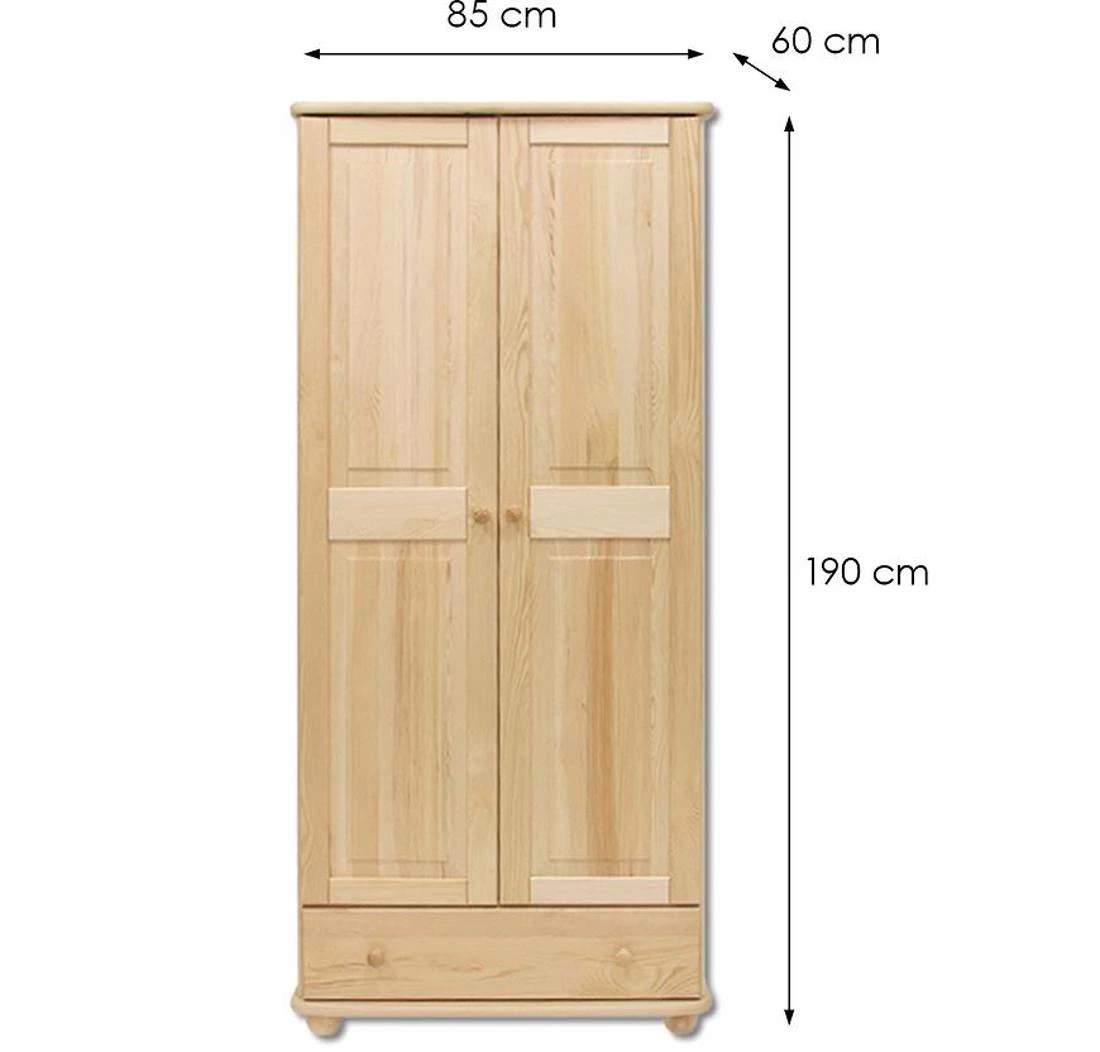 Pine garderober 85x60x190 cm SF102 drvo