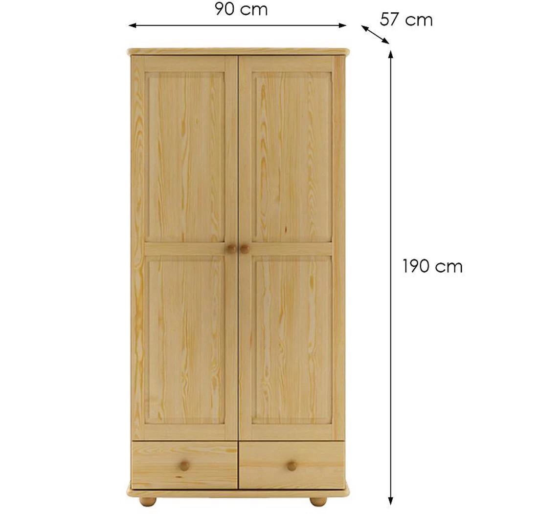 Pine garderober 90x57x190 cm drvo