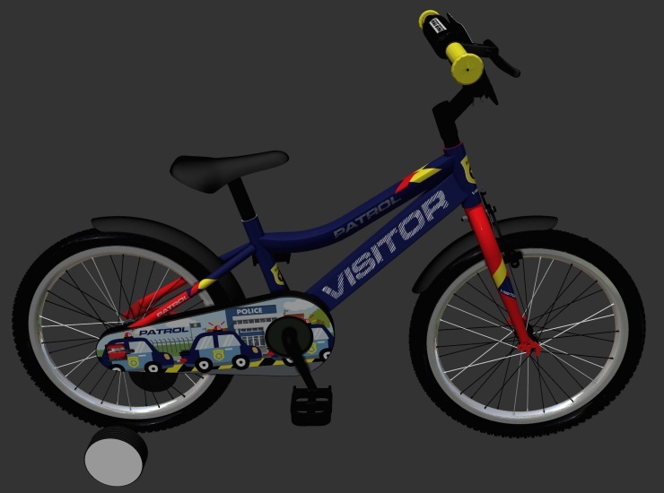 Bicikl kids visitor patrol 12" 8" v-brake kontra 95-115cm (12") plavi perla 1120132ID: EK000842467