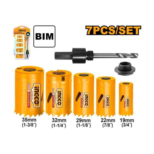 Set kruna za metal AKH0071 19-35 mm INGCO