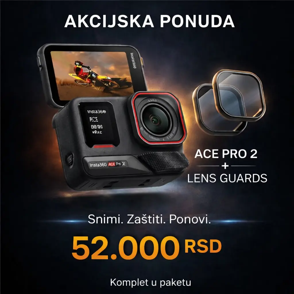 Insta360 Ace Pro 2 akciona kamera + LENS GUARDS