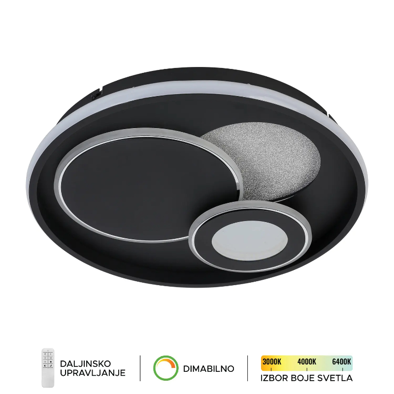 LED PLAFONSKA LAMPA F2104-24C BK FORMA