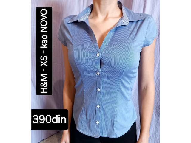 H&;M ženska košulja plava XS/34 - kao NOVO