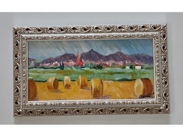 Ulje na platnu - Miris pokosenog sena