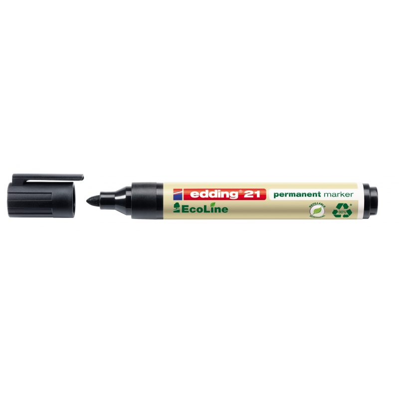Marker Permanent E-21 EcoLine 1,5-3mm, Zaobljeni Edding Crna