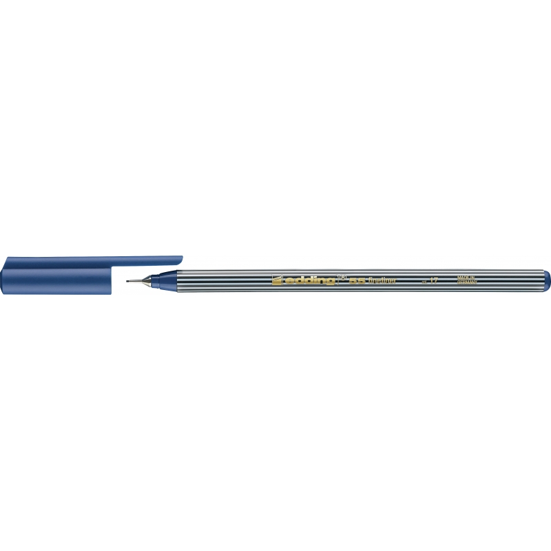 Fineliner E-55 0,3mm Edding Tamno Plava