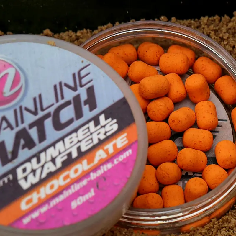 Mainline MATCH DUMBELL WAFTERS 10mm ORANGE - CHOCOLATE 10mm (MM3113) 58686