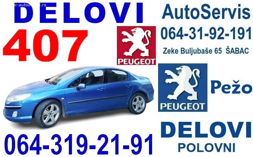 PEŽO 407 RAZNI DELOVI PEUGEOT