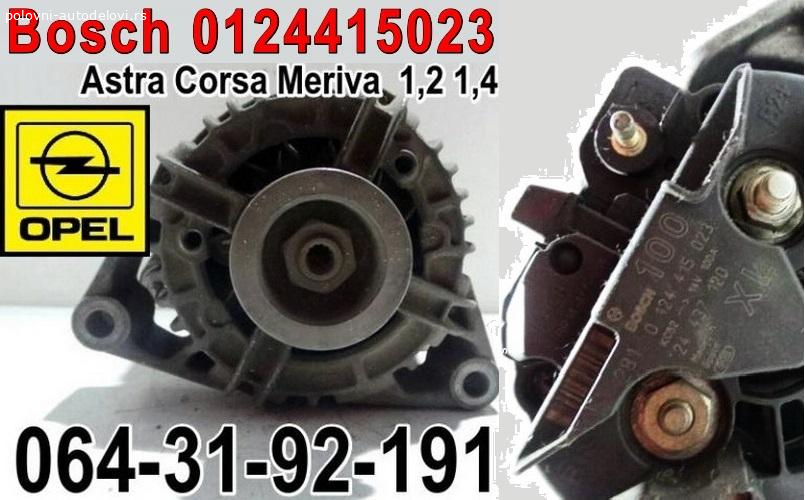 ALTERNATOR OPEL CORSA C 1,0 1,2 BOSCH 0 124 415 023