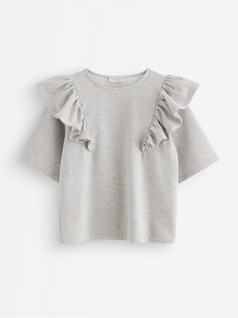 Dukserica – Short-sleeved sweatshirt with frill