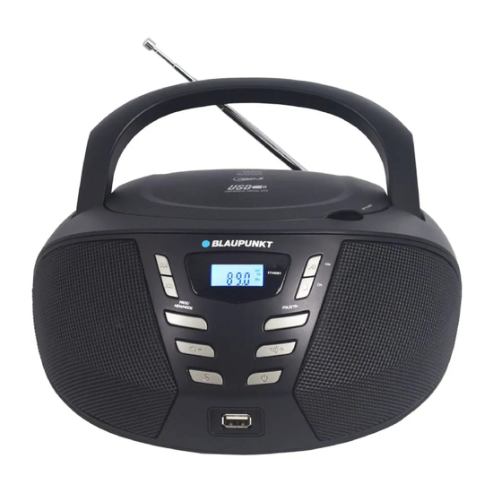 Radio CD Blaupunkt BB7BK, MP3, USB, 2 x 1.2 W RMS, Crna boja