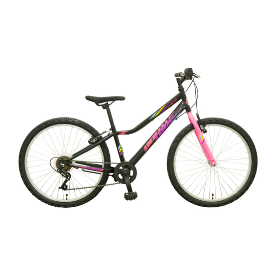 Bicikl Booster Turbo 240, 24", Crno/pink roze boja, B240S03265, Namenjen za uzrast preko 8 godina / visine deteta preko 125cm.