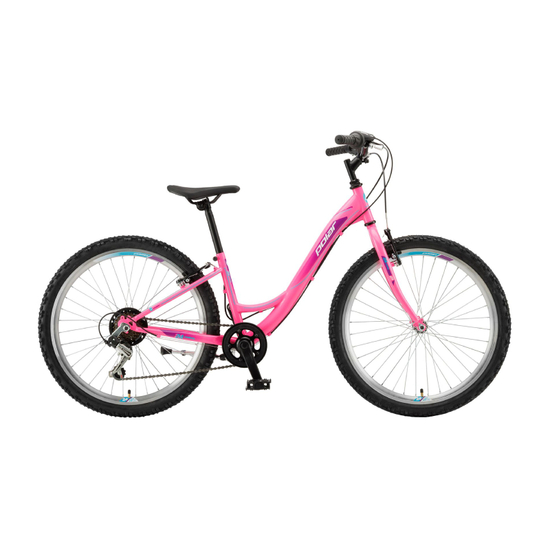 Bicikl Polar Modesty 24, 24", Pink roze, 6 brzina, Shimano menjač, B242S09261, Namenjen za uzrast preko 8 godina / visine deteta preko 125cm.