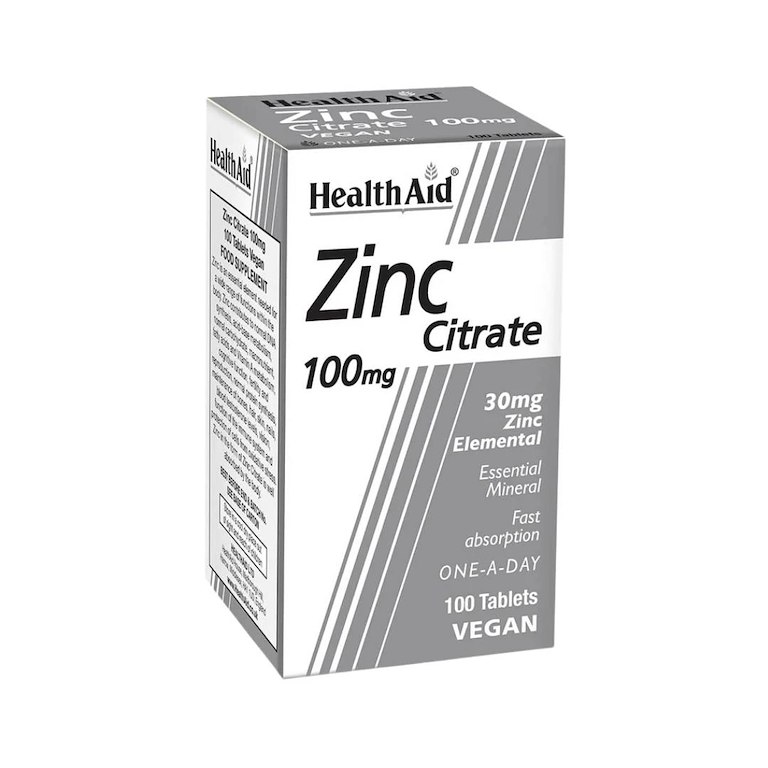 HealthAid Zinc Citrate 100 mg 100 Tableta; Cink Citrat