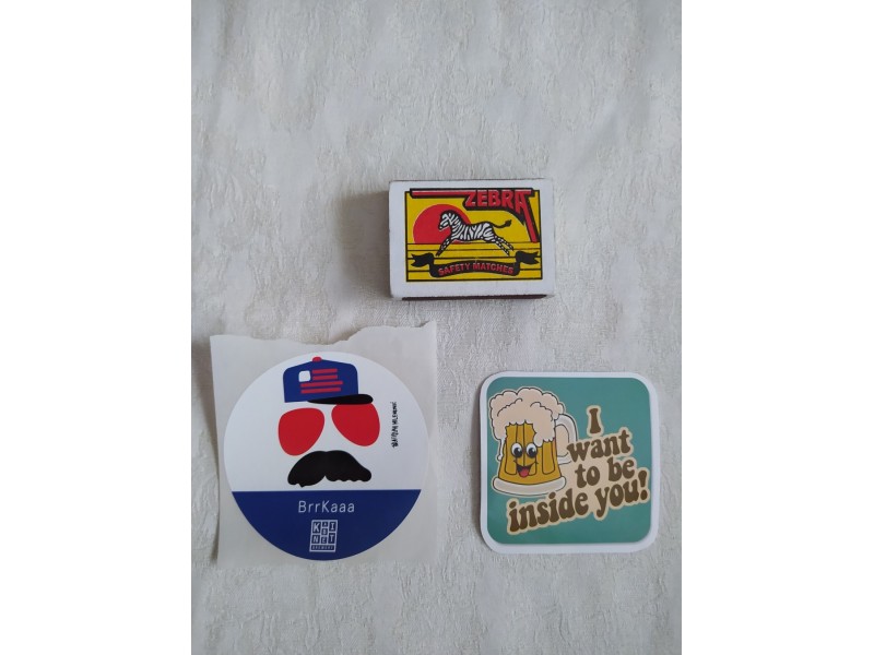 2 nalepnice (stickers) pivo- Beer