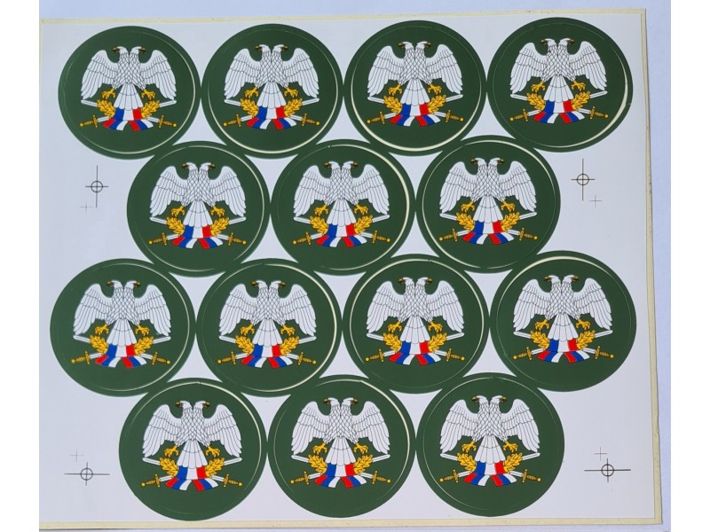 Nalepnica za šlem Vojske Jugoslavije 14 komada