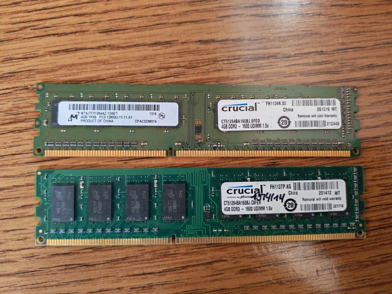 8. Crucial 2x4gb ddr3