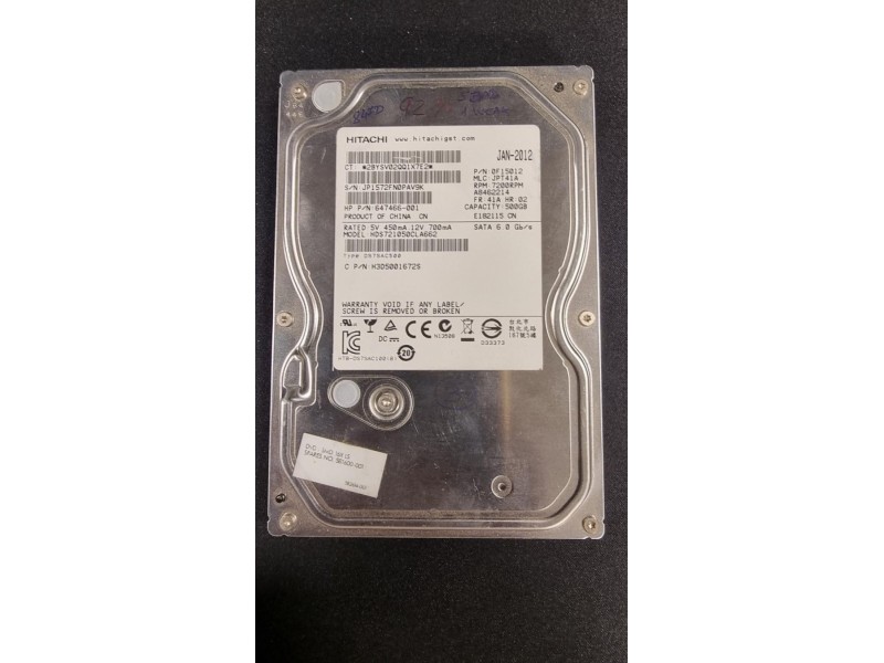 Desktop hard disk Hitachi 500GB 92-100 broj 3