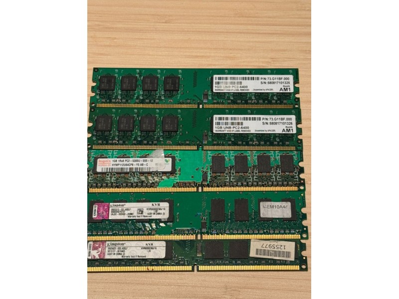 Set 5 x 1GB DDR2