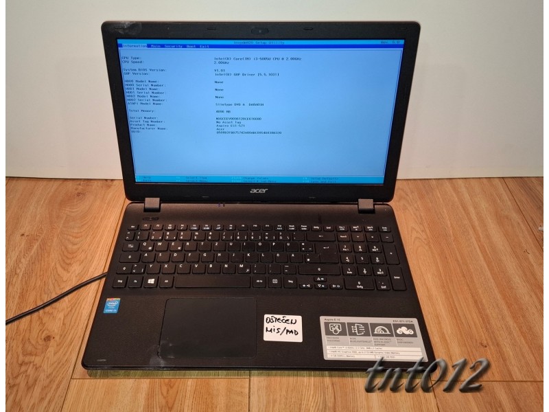 == ACER ES1-571= Intel i3-5005U = 4Gb = 15,6 LED ==