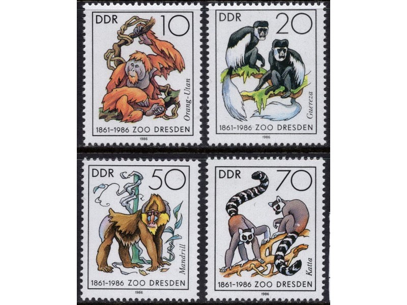 Nemačka DDR 1986. Komplet serija, Fauna