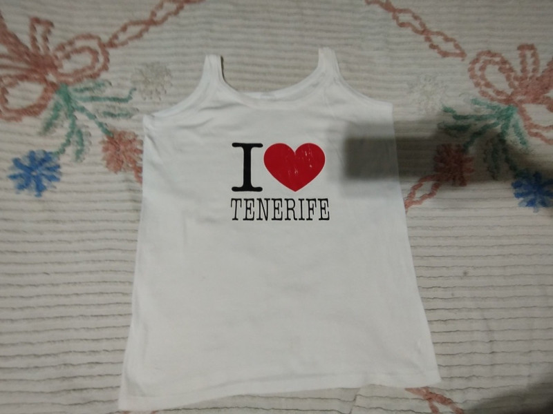 TENERIFE BEŠAVNA SNEG BELA PAMUČNA MAJICA M-XL