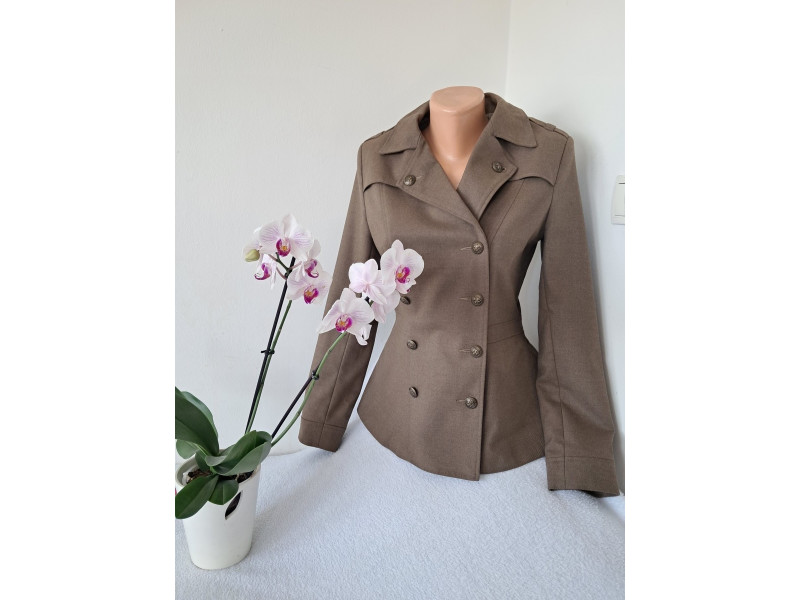 Orsay Military Chic braon sako sa naramenicama vel 36