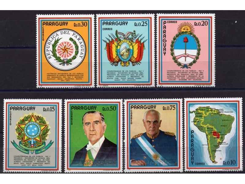 124 - Paragvaj - Bolivija - Saradnja -nežigosana serija