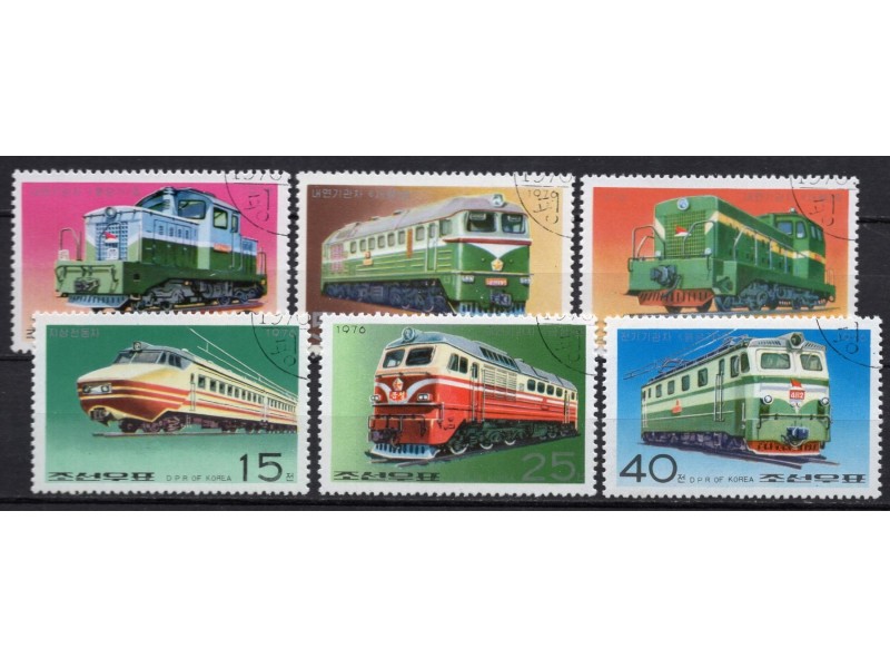 179 - Korea - Železnica - Lokomotive - Žigosane marke