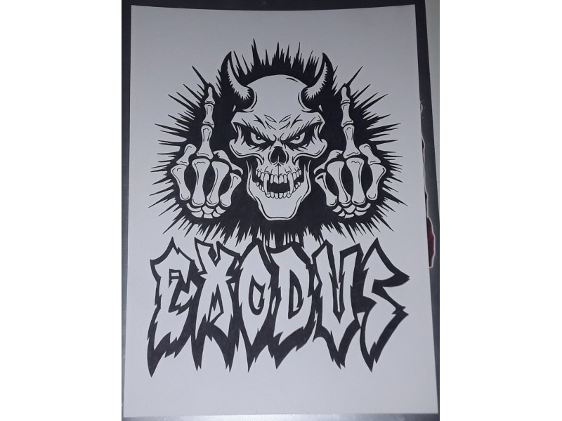 Crtez na hamer papiru 30 x 21,5 cm. - Exodus
