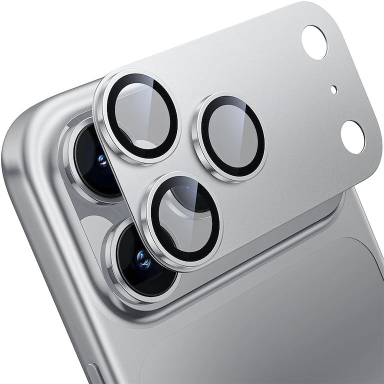 Zastita kamere Full Cover - iPhone 17 Pro Max srebrna