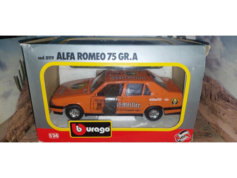 Burago Alfa Romeo 75 GR.A Jagermeister 1:24