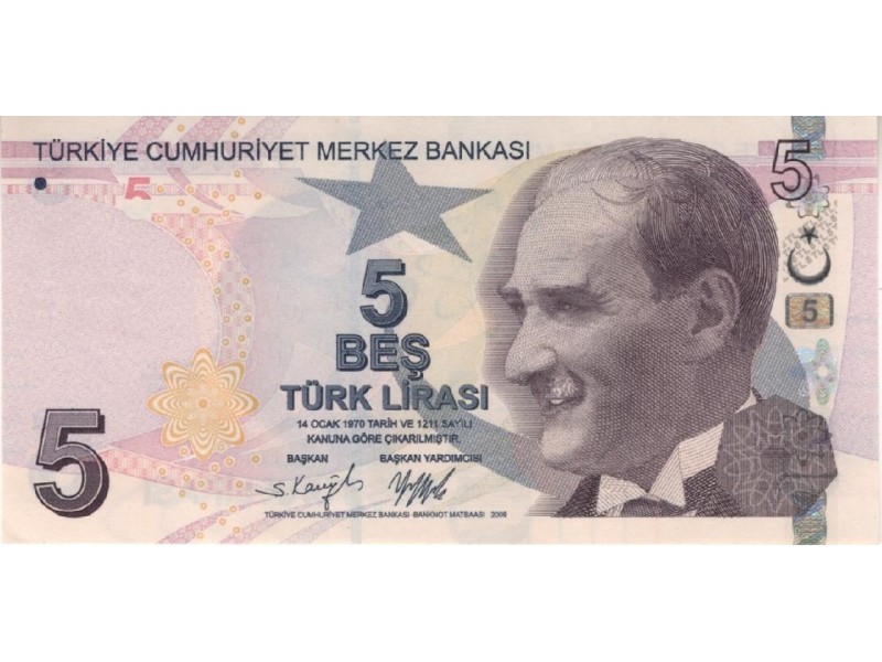 ** TURSKA - 5 LIRA 2009. ** - U N C