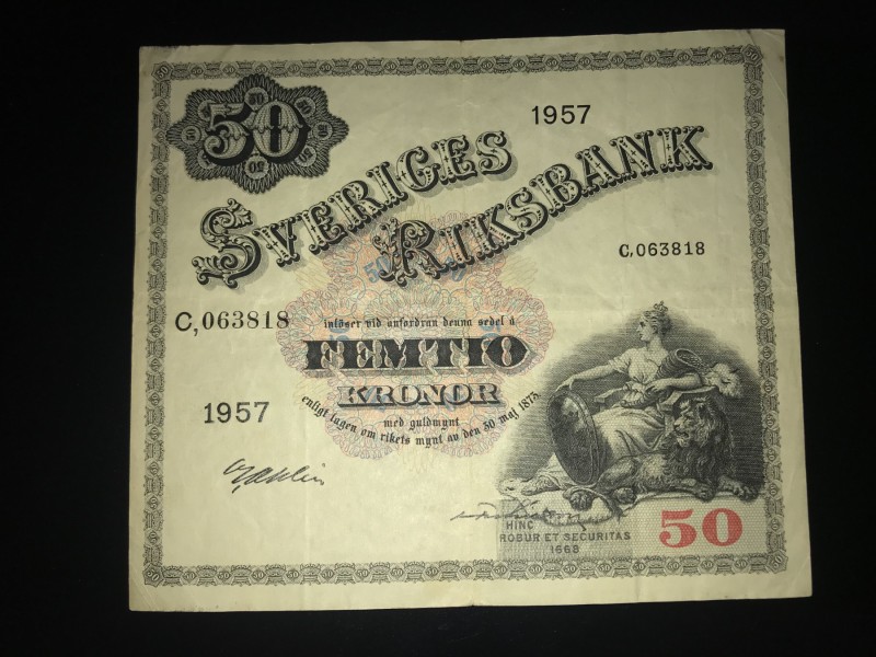 ŠVEDSKA 50 KRUNA.1957.