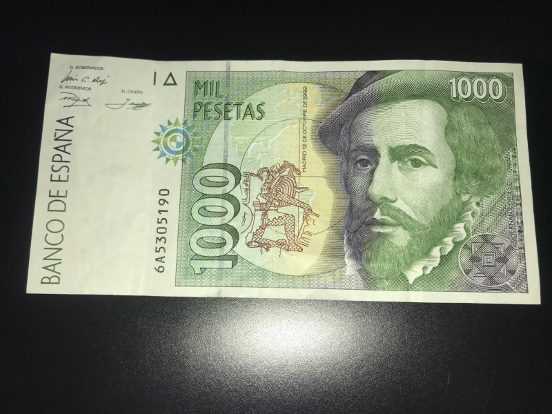 ŠPANIJA 1000 PEZETA.1992.