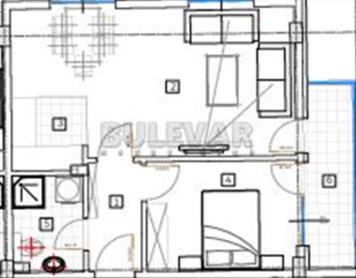 Novogradnja na Panteleju, 1.5, 43.99 m2
