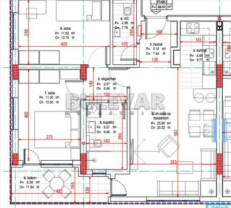 Lux novogradnja u srcu Panteleja, 66.91m2, 3.0