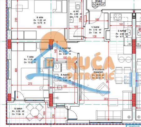 Lux novogradnja u srcu Panteleja, 66.91m2, 3.0