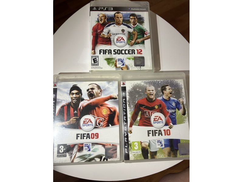 PS3-Fifa 09,10,12-3 komada lot
