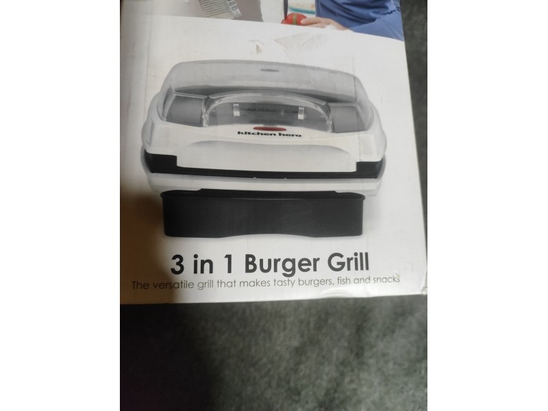 toster, kitchen hero 3in1 burger grill toster