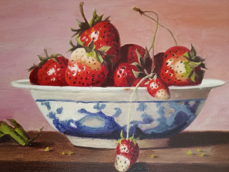 "Plodovi proleća", ulje 30x35 cm.