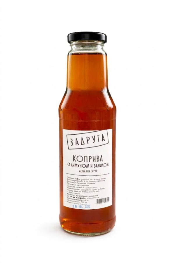 Domaći sirup od koprive sa limunom i vanilom 750ml