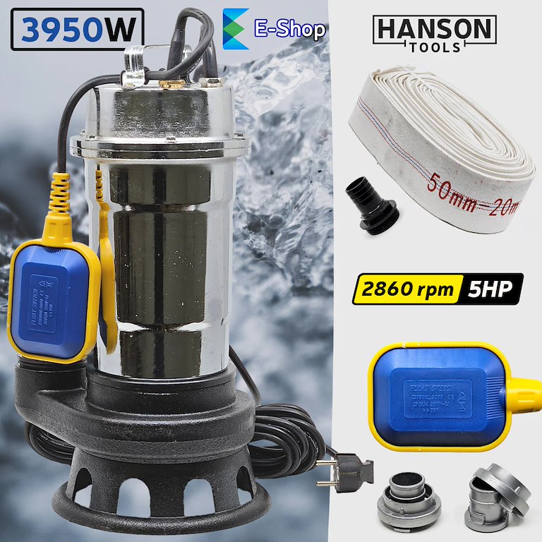 HANSON POTOPNA PUMPA ZA PRLJAVU VODU 3950W