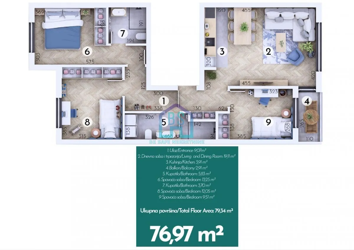 Prodaja, trosoban stan, 77m², Veternička rampa, Novi Sad Sve Podlokacije