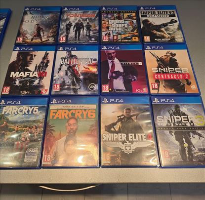 PS4 igre– 20 kom, hitovi, odlično stanje kao nove