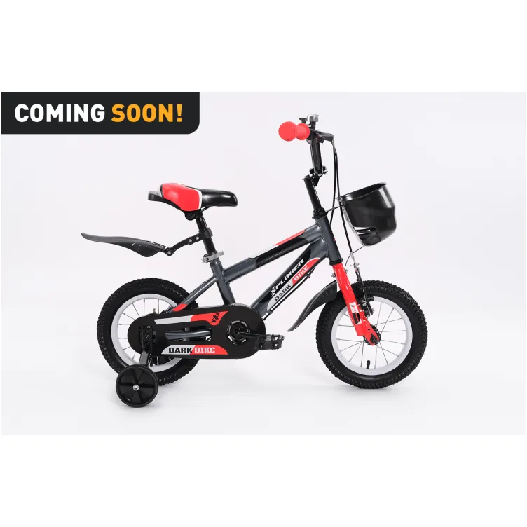 Xplorer kids bicycle DARK black-red 12"