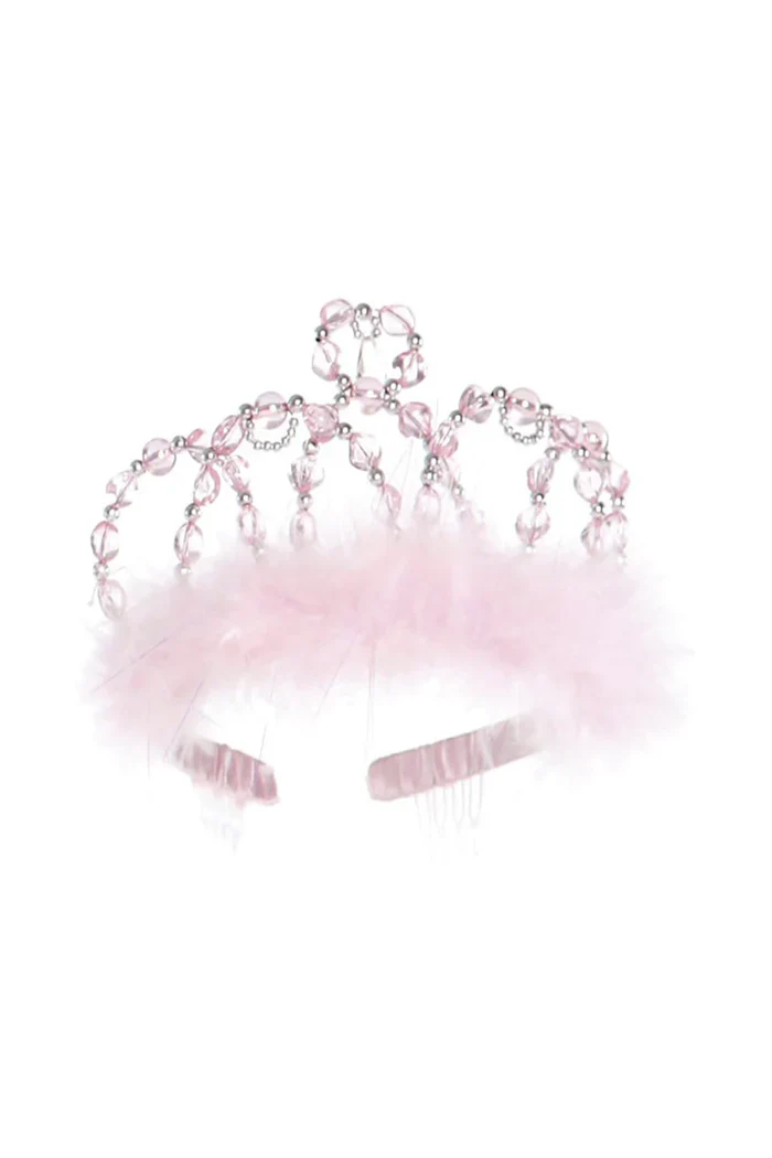 Princezina tiara - Roze srebrna