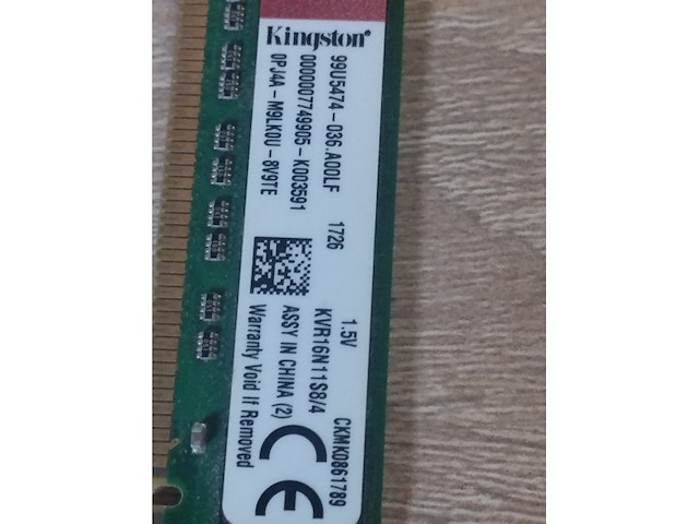 Kingston 4GB DDR3 1600MHz RAM – desktop